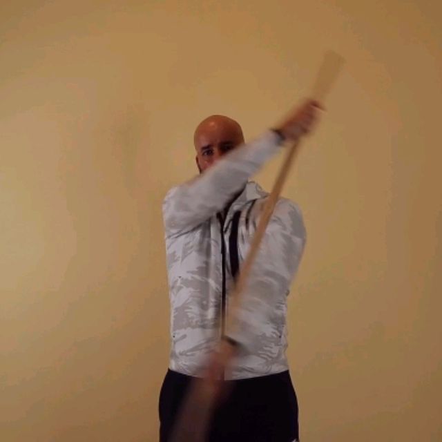 Left Twisting Stick Shoulders Stretch by Kirk W. - Exercise How-to ...