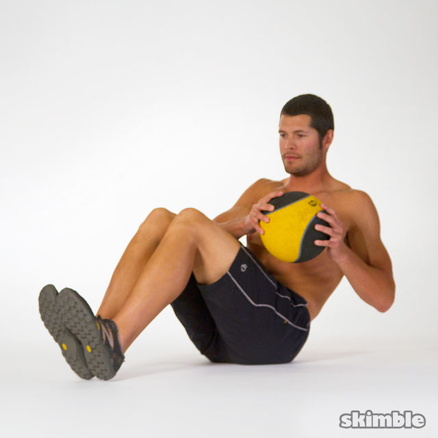 Russian Twists with a Ball - Exercise How-to - Skimble