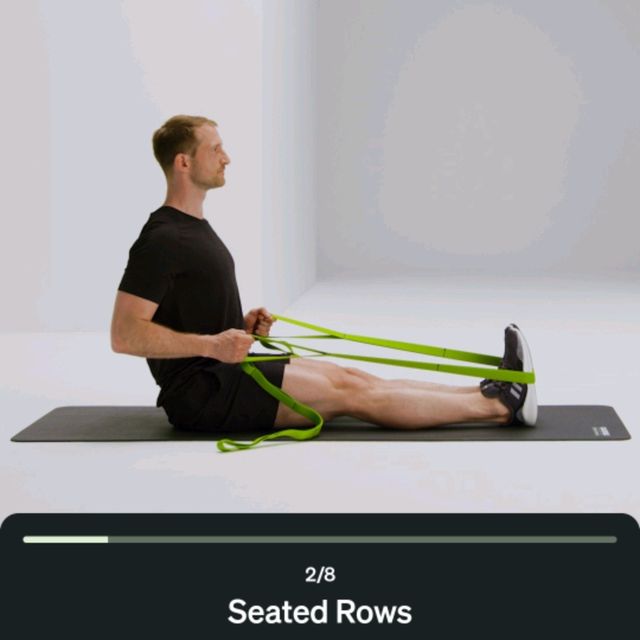 Seated Rows With Band por Rajeswari D. - Ejercicio Cómo hacerlo - Skimble