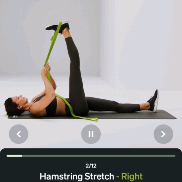 Hamstring Stretch With Band - Right by Rajeswari D. - Exercise How-to ...