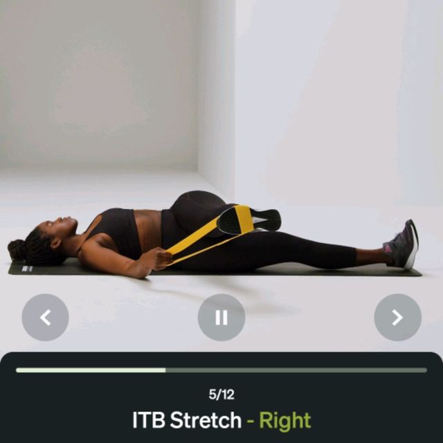ITB Stretch With Band - Right by Rajeswari D. - Exercise How-to - Skimble