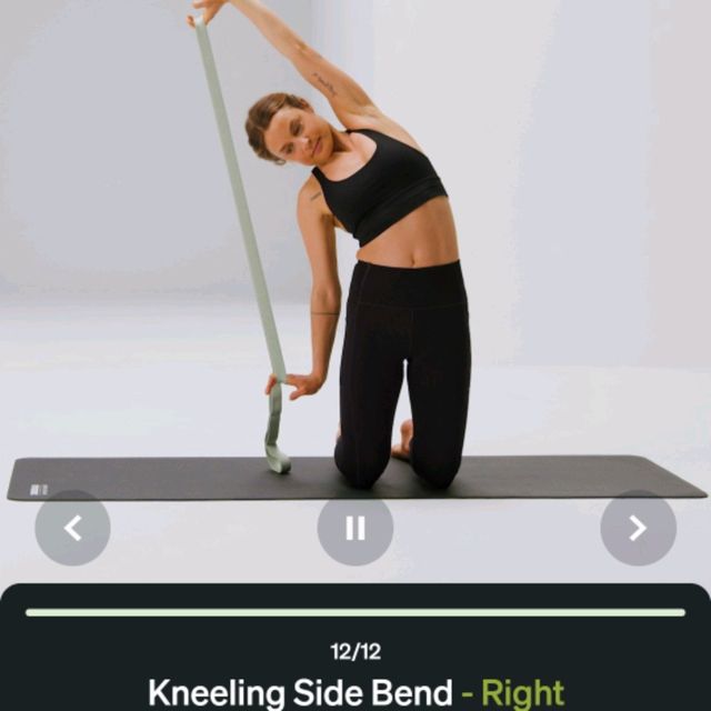 Kneeling Side Bend With Band - Right by Rajeswari D. - Exercise How-to ...