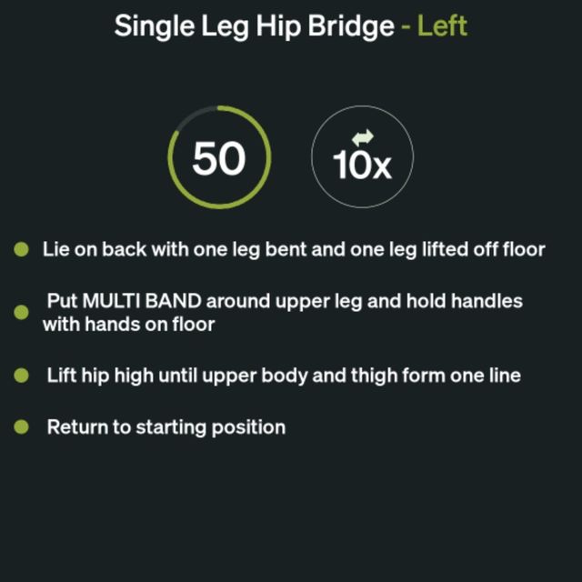 Single Leg Hip Bridge With Band - Left by Rajeswari D. - Exercise How ...