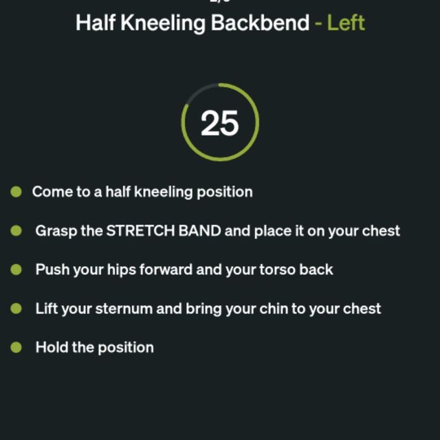 Half Kneeling Back Bend With Band - Left by Rajeswari D. - Exercise How ...