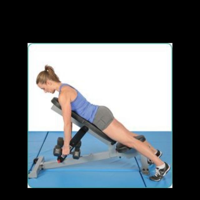 Dumbbell chest supported row by Quiana T. - Exercise How-to - Skimble