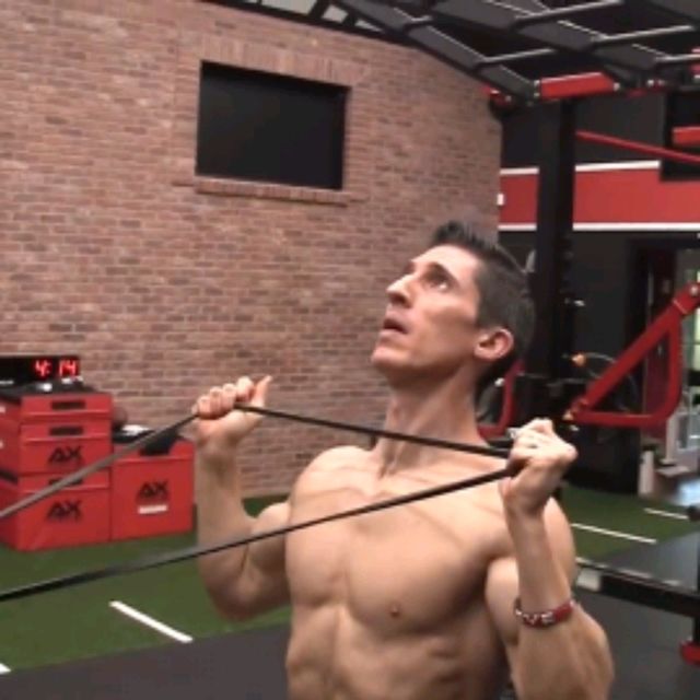 OVERHEAD BAND PRESS by Daniel S. - Exercise How-to - Skimble
