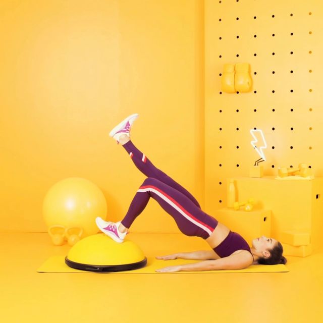 Bosu Single Leg Glute Bridge Left by Ömer Köseoğlu - Exercise How-to ...