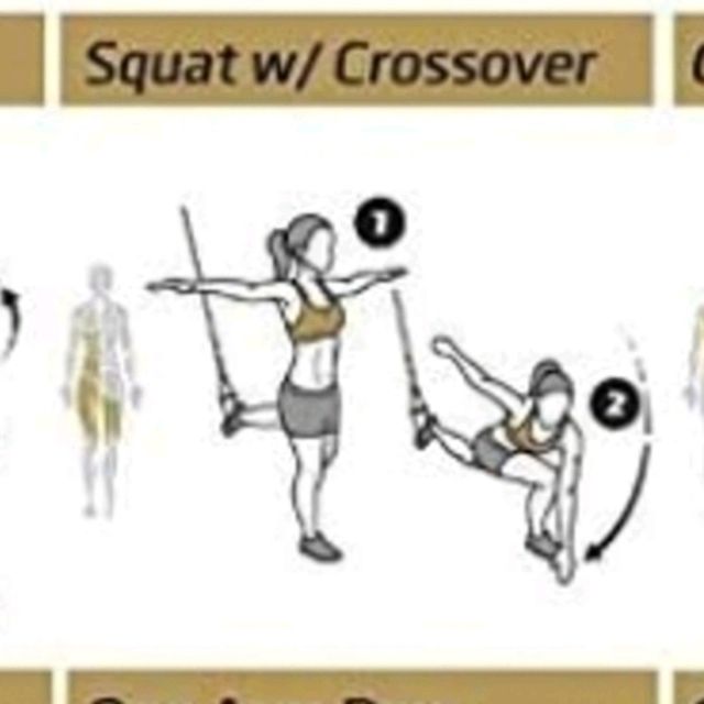 Squat W/crossover by Agnieszka Bianka S. - Exercise How-to - Skimble