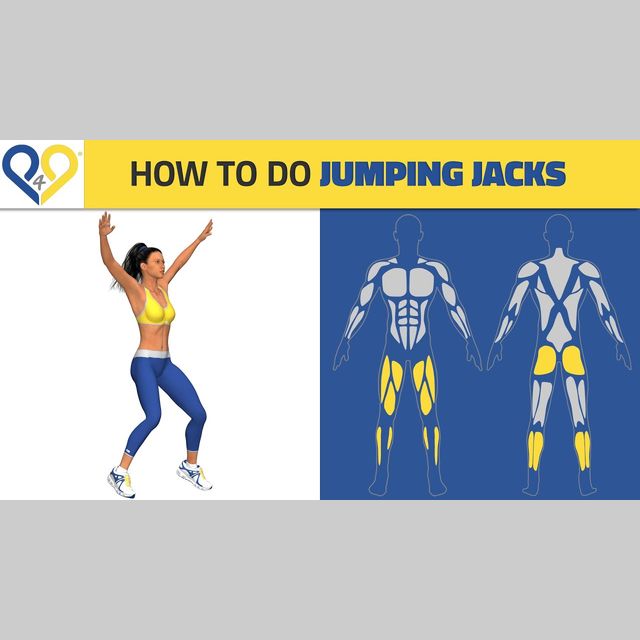 How to do Jumping Jacks exercise - Best Cardio Exercises video tutorial ...