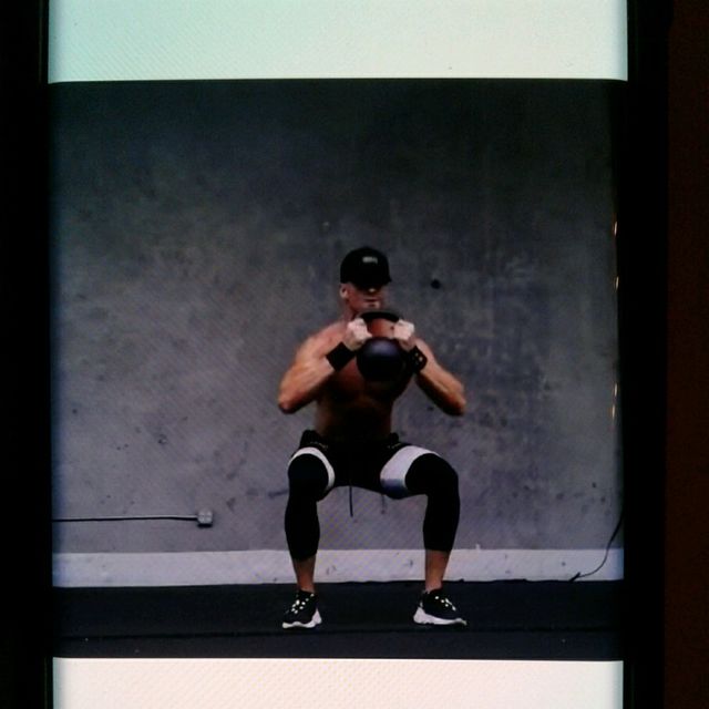 Squat To A Latteral Kettlebell Press by David Byett - Exercise How-to ...