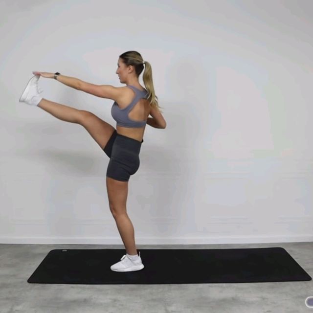 Reverse Lunge + 4 Punches + Toe Touch (L) by Erinn S. - Exercise How-to - Skimble