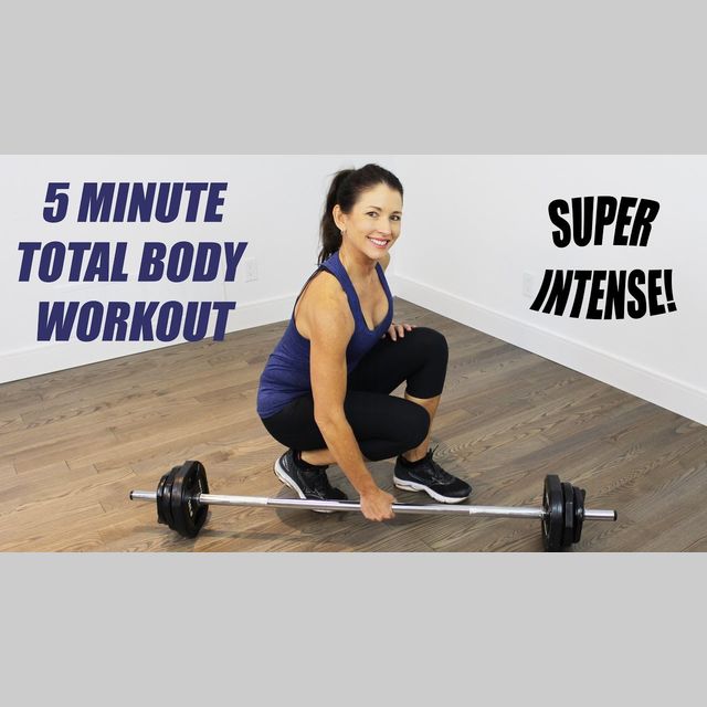 5 Minute Total Body Barbell Workout - Climb the Ladder - Free Full Body ...