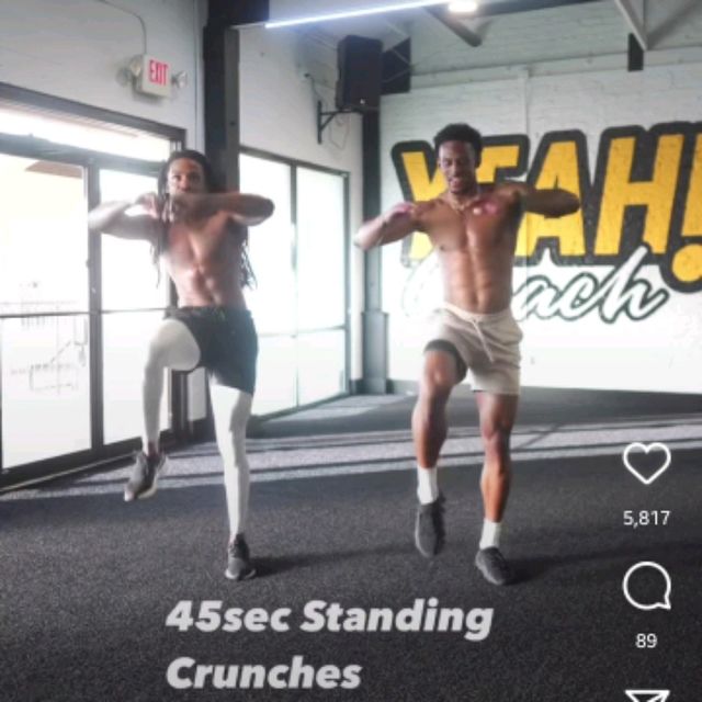 Standing Crunches NO DB by Martel Berry - Exercise How-to - Skimble