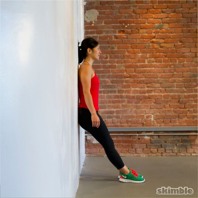 100 Second Wall Sit Challenge - Free Lower Body Workout by Whitney B ...