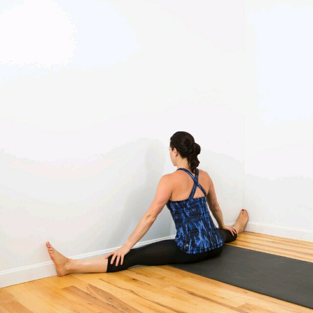 SEATED ADDUCTOR STRETCH WITH WALL by Kimberly C. - Exercise How-to ...