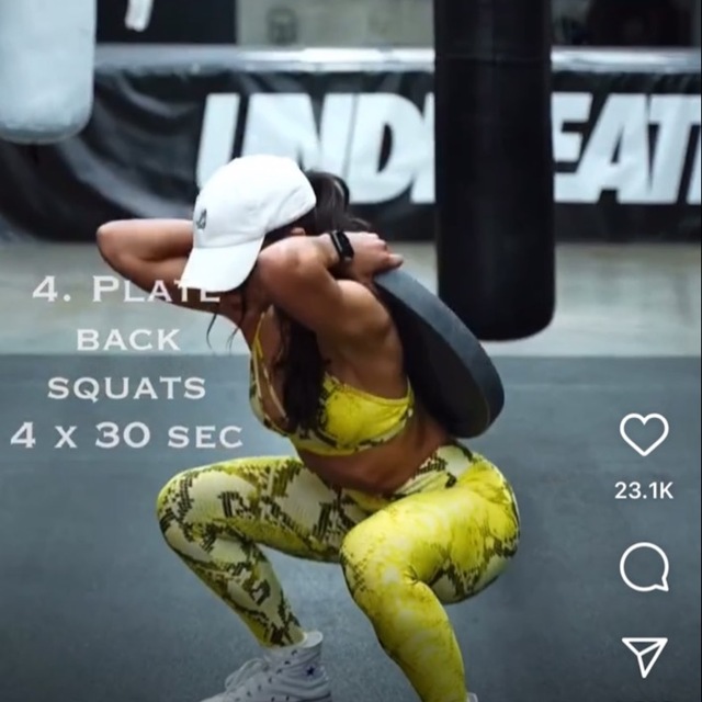 Plate Back Squats by Deanna B. - Exercise How-to - Skimble
