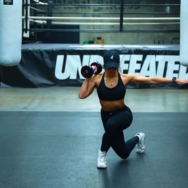 Isometric Single Dumbbell Curtsy Lunge by Deanna B. - Exercise How-to ...