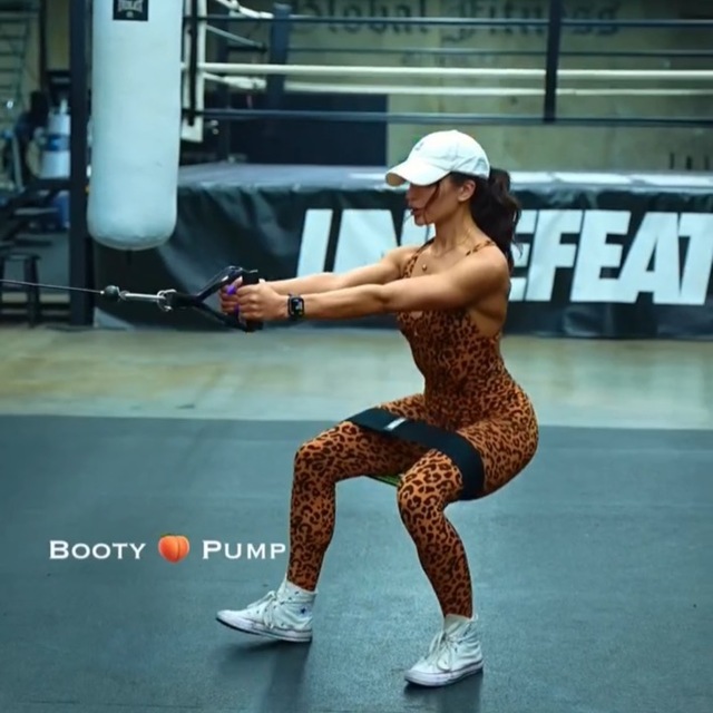 Cable Banded Squat Walks by Deanna B. - Exercise How-to - Skimble