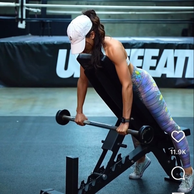 Elevated Bench Weighted Bar Front Shoulder Raises by Deanna B ...