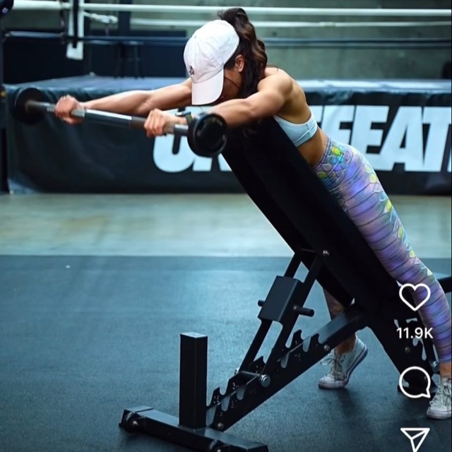 Elevated Bench Weighted Bar Front Shoulder Raises by Deanna B ...