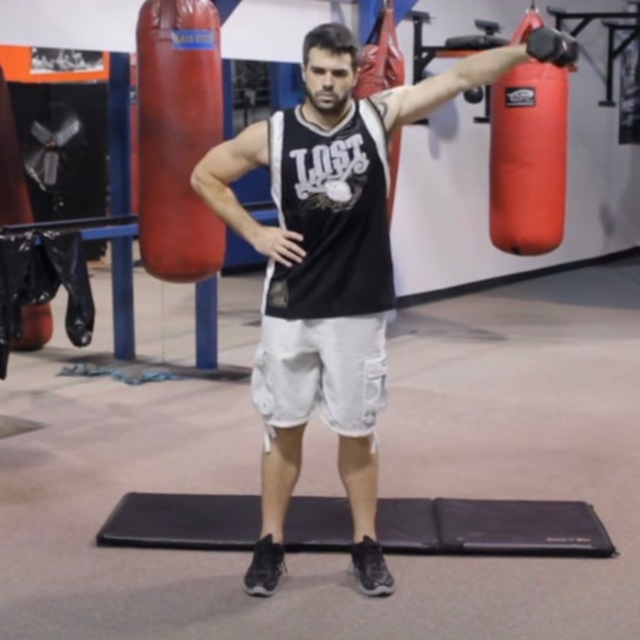 One Arm 1-1/2 Lateral Raise (L) by Ömer Köseoğlu - Exercise How-to ...