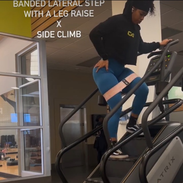 Banded Lateral Step With Leg Raise by Deanna B. - Exercise How-to - Skimble