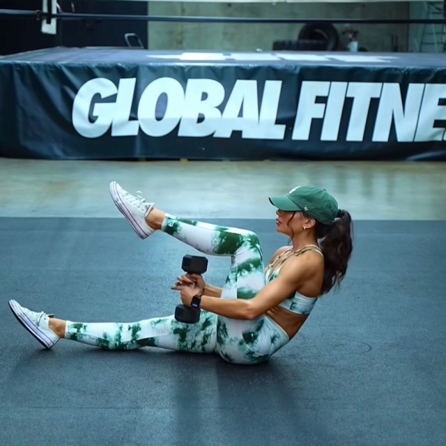 Dumbbell Bicycle Sit Ups by Deanna B. - Exercise How-to - Skimble