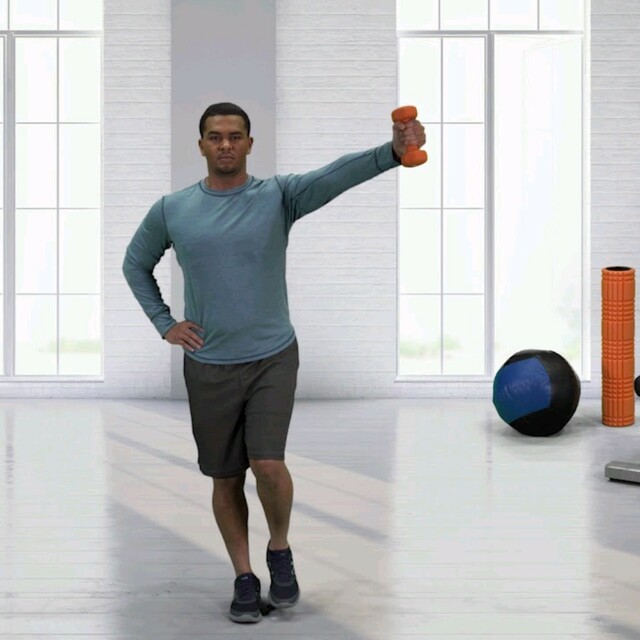 Single Leg, Single Arm Dumbell Front Raise by Coach Matt V. - Exercise How-to - Skimble