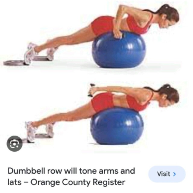 Ball Dumbell Row by Candice Matthews - Exercise How-to - Skimble