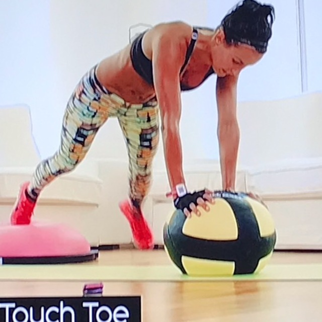 Body rock Plank On Bosu Ball And Ball Toe Touches Right Then Left by ...
