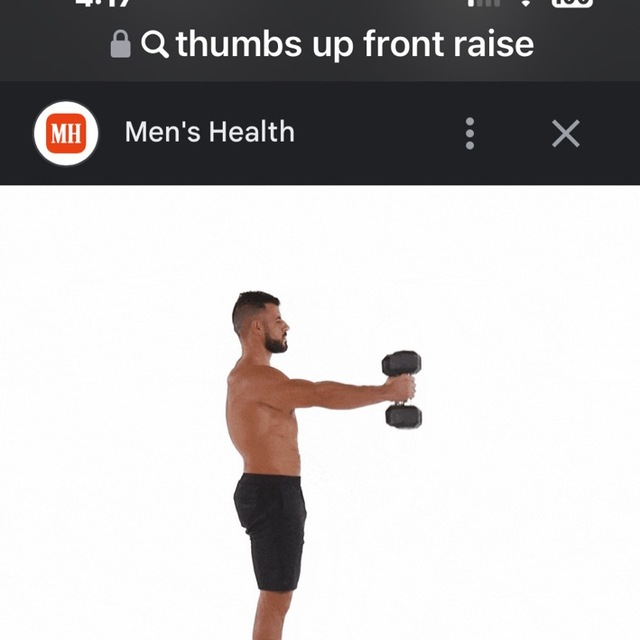 Front Raise Thumbs Up by Stacey S. - Exercise How-to - Skimble