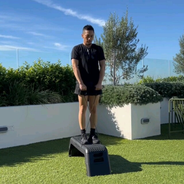 Resistance Band Upright Row by Tara L. - Exercise How-to - Skimble