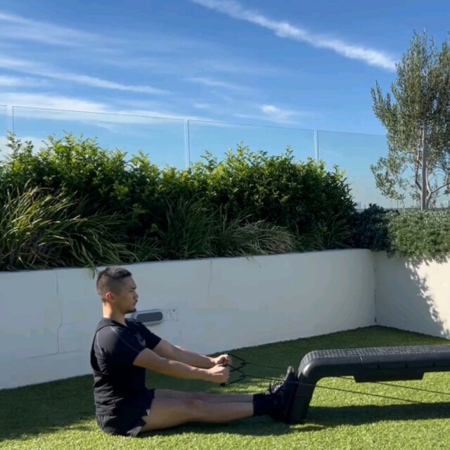 Seated Resistance Band Row by Tara L. - Exercise How-to - Skimble