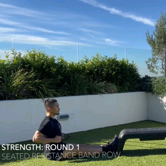 Seated Resistance Band Row by Tara L. - Exercise How-to - Skimble