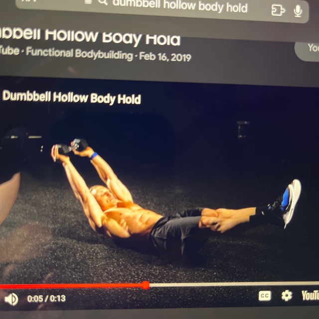 Dumbbell, Hollow Body Hold by Stacey S. - Exercise How-to - Skimble