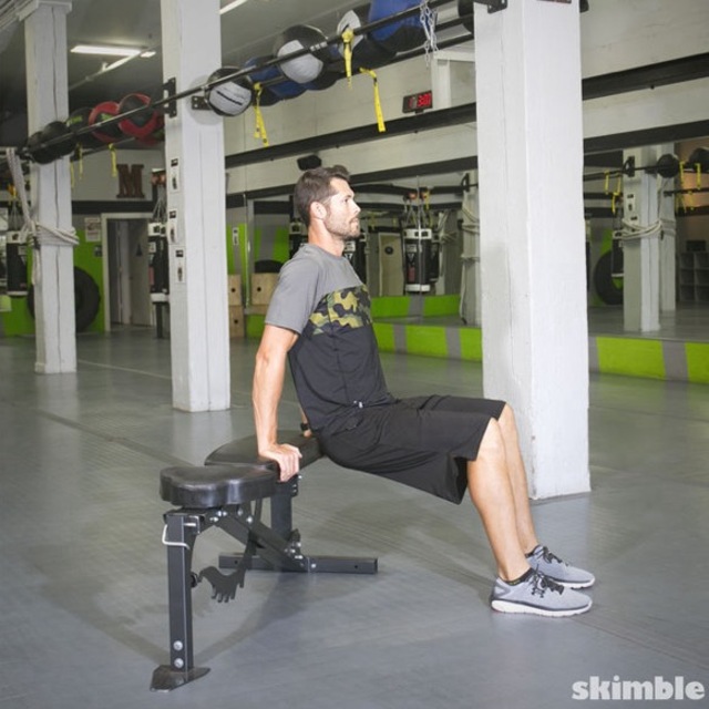 Bench Dips Neck by Kevin W. - Exercise How-to - Skimble