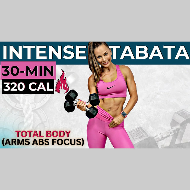 30-MIN INTENSE TABATA WORKOUT + ABS (total body metabolic weight loss, lean muscle + belly fat ...