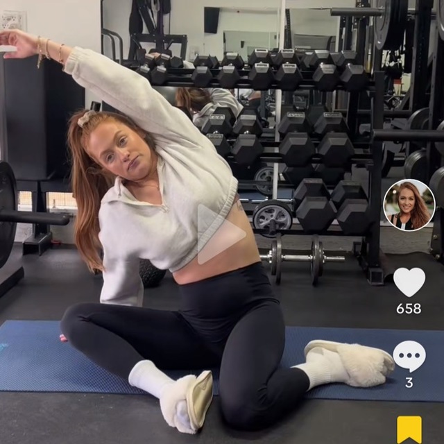 Seated Bent Over Shoulder Openers (alternating) by Miss M. - Exercise ...