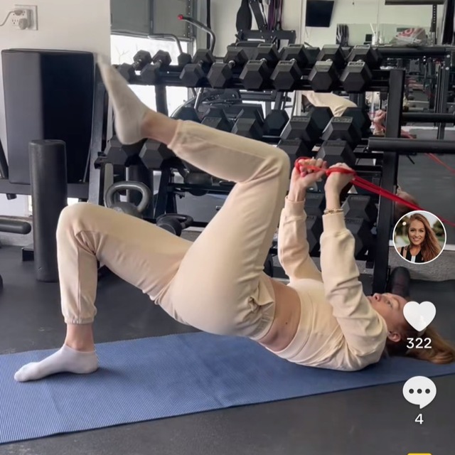 Glute Bridge Knee Raise Band Pull by Miss M. - Exercise How-to - Skimble