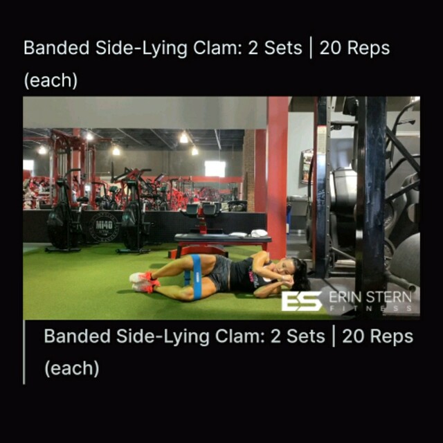 Banded Side-Lying Clam: 2 Sets | 20 Reps (each) by Corporal K ...