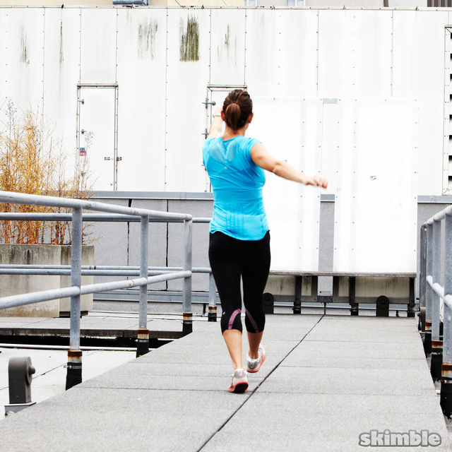 Skips with Arm Circles - Exercise How-to - Skimble