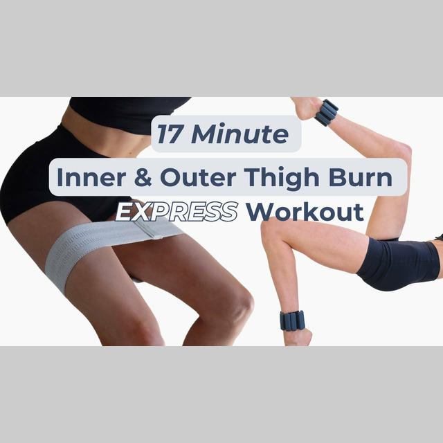 17 Minute Inner and Outer Thigh Burn w/ Ankle Weights | Pilates Workout ...