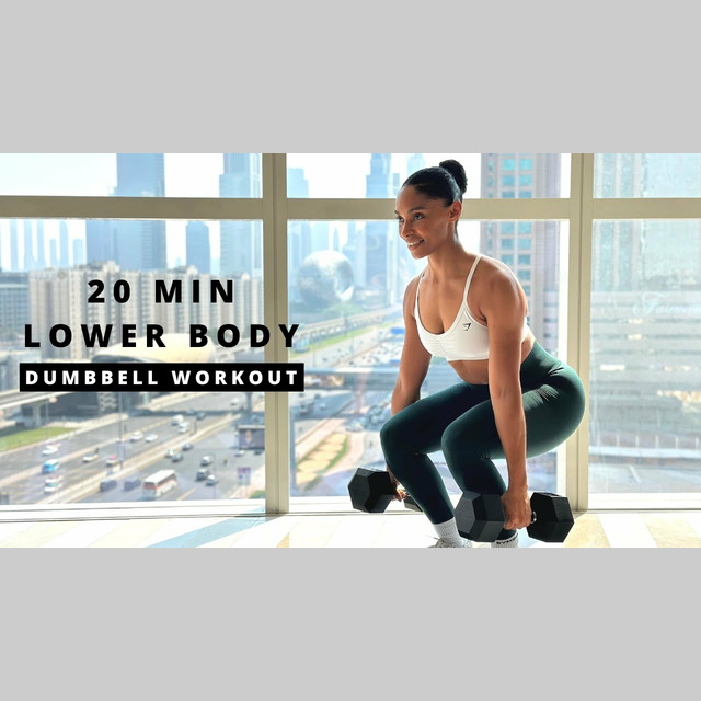 20 Minute - Lower Body Workout using Dumbbells [Build muscle & strength ...