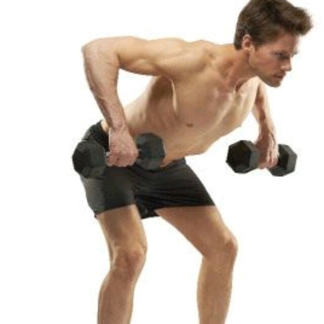 Wide Dumbbell Bent Over Rows by Kc H. - Exercise How-to - Skimble