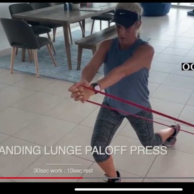 Standing Lunge Banded Paloff Press by Dave Oelkers - Exercise How-to ...
