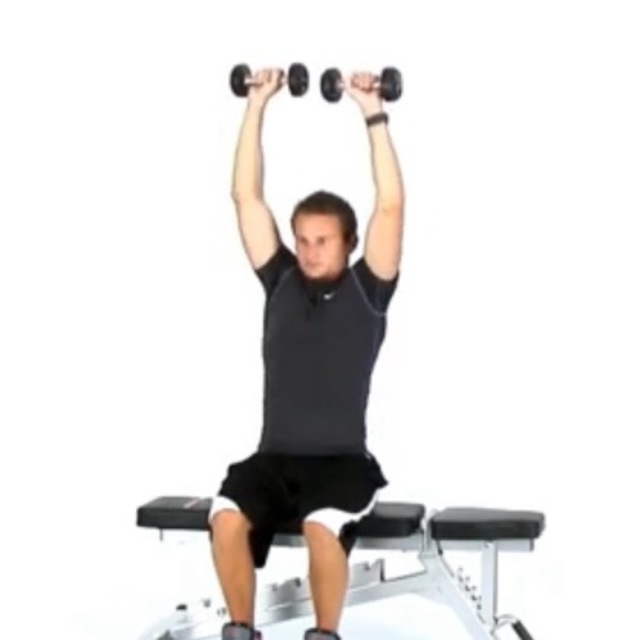 Overhead Seated Dumbbell Shrug by Steve Korn - Exercise How-to - Skimble