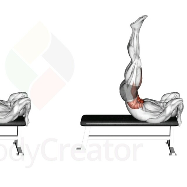 ABS: Leg raises on the bench by M P - Exercise How-to - Skimble