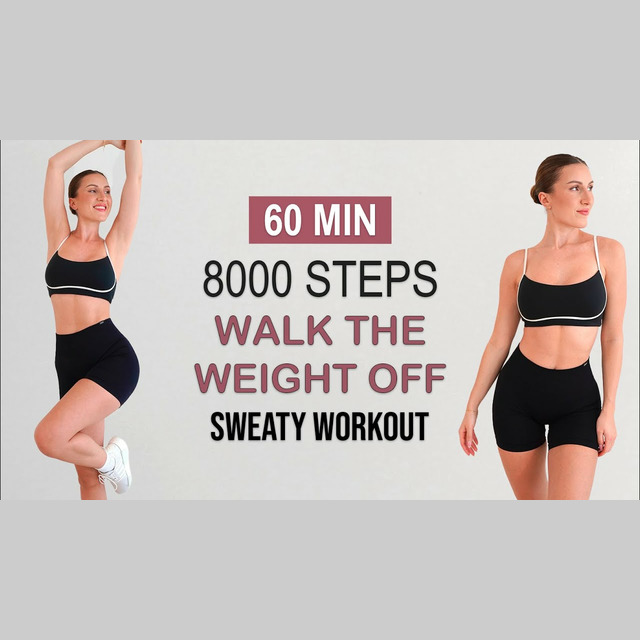8000 STEPS IN 60 MIN | High Intense Walking Workout to Lose Fat | Dancy ...