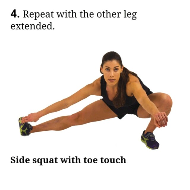 Side Squat With Toe Touch by Terrence Laukkanen - Exercise How-to - Skimble
