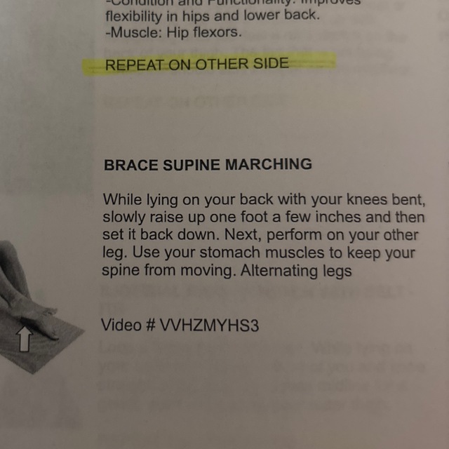Brace supine marching by Crystal S. - Exercise How-to - Skimble